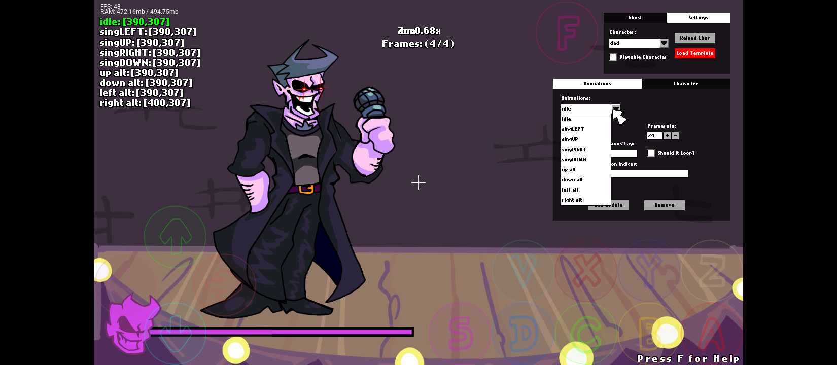 Daddy Dearest RQ Reskin Mod for Friday Night Funkin' | FNF Mods