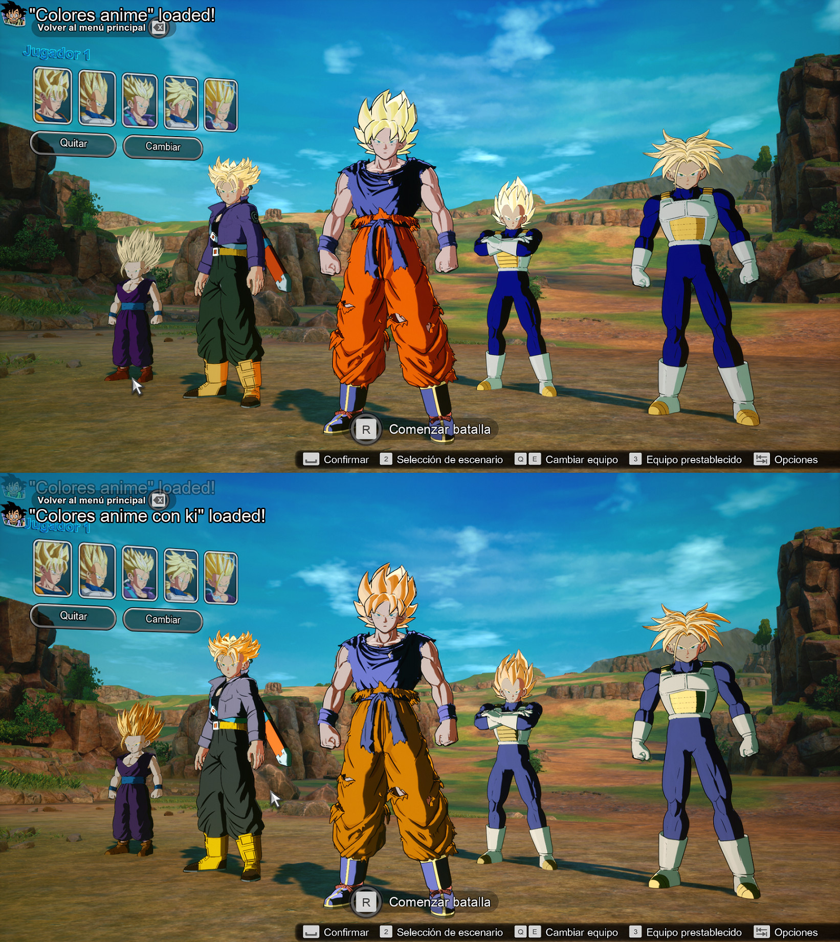 Anime colors for all characters (DBColorZ) Mod for Dragon Ball ...