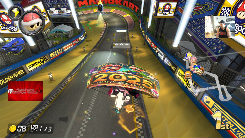 Mario Bros. Happy New Year 2025 Glider mod MK8D Mod for Mario Kart 8 Deluxe | MK8D Mods