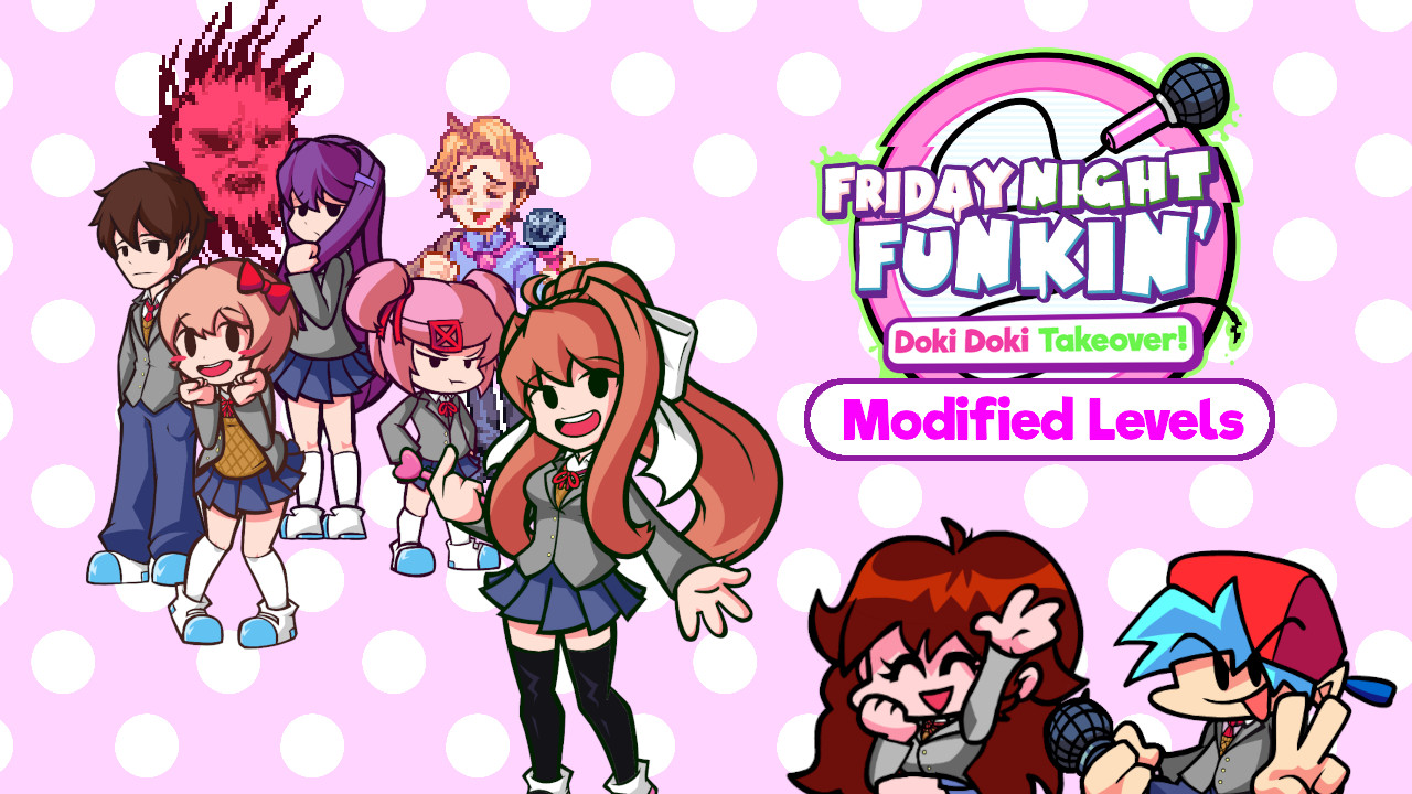 Doki Doki Takeover: Modified Levels Mod for Friday Night Funkin' | FNF Mods