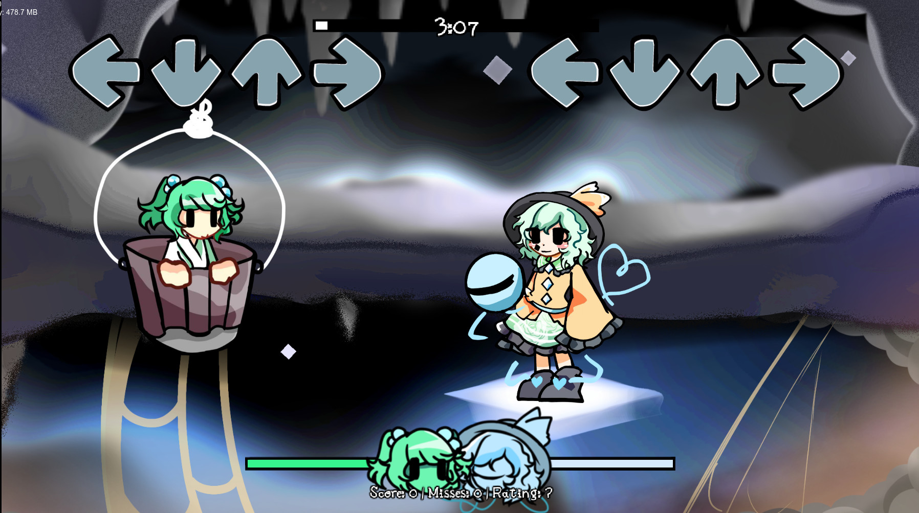 FNF x Touhou: Composition of a Closed Eye (DEMO) Mod for Friday Night ...