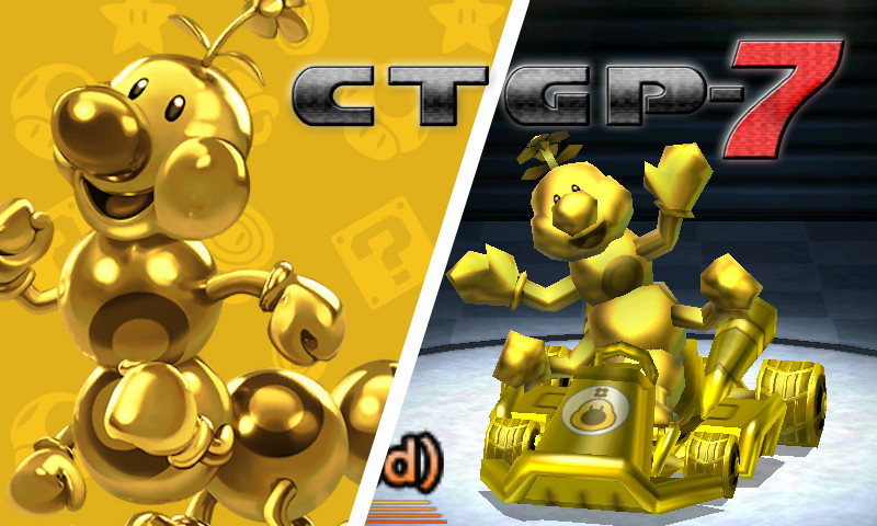 Wiggler (Gold) Mod for Mario Kart 7 | MK7 Mods