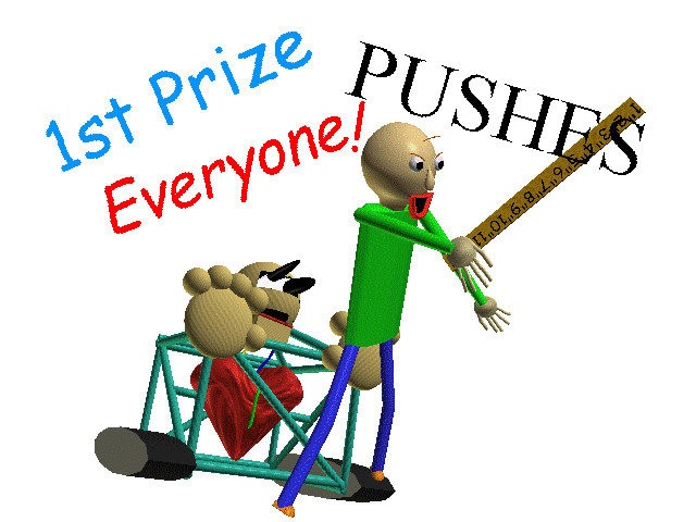 First Prize Pushes Everyone! Mod for Baldi's Basics | Baldi Mods