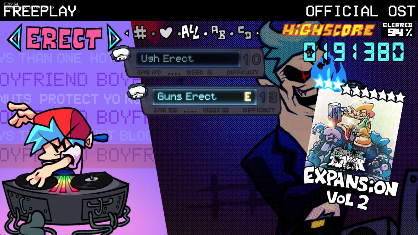 Guns Erect - (DD76 TAKE) Mod for Friday Night Funkin' | FNF Mods