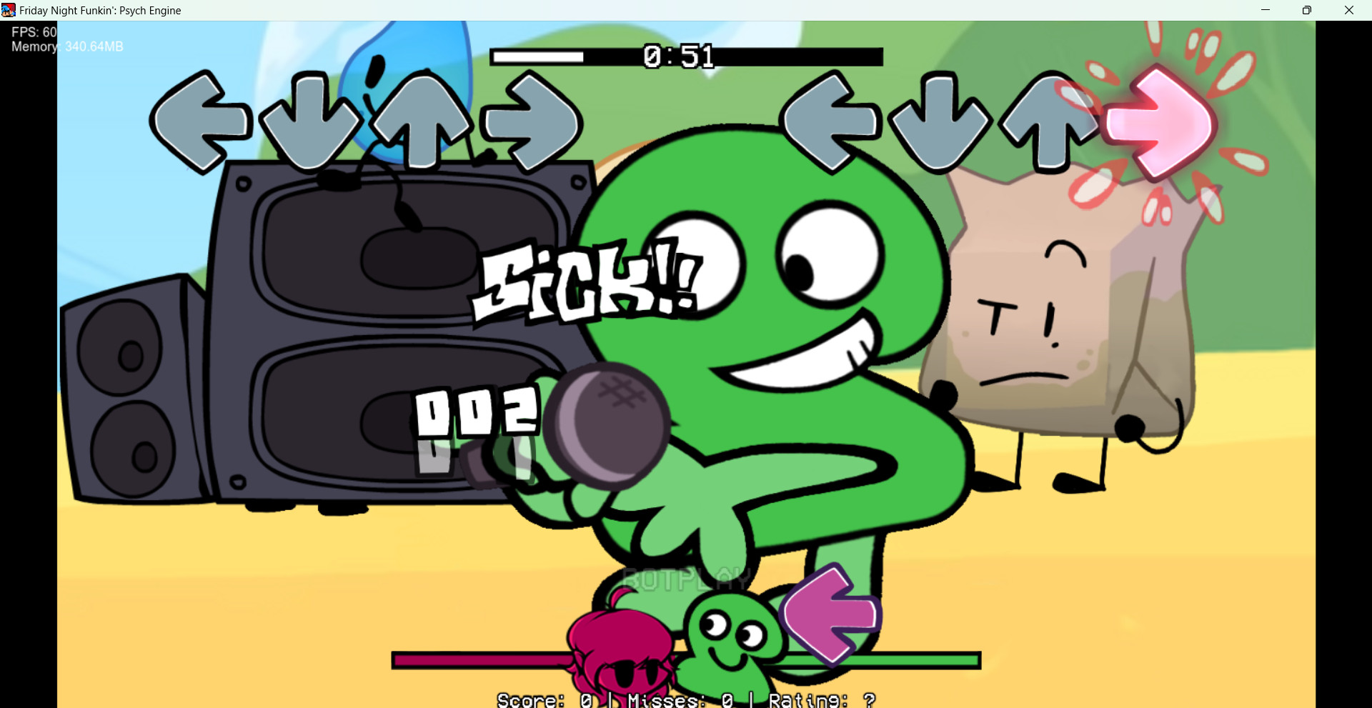 Playable Two (BFDI TPOT) Mod for Friday Night Funkin' | FNF Mods