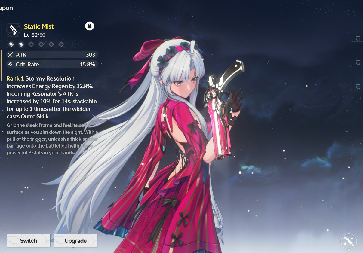 Static Mist Recolored for Carlotta Mod for Wuthering Waves | WuWa Mods