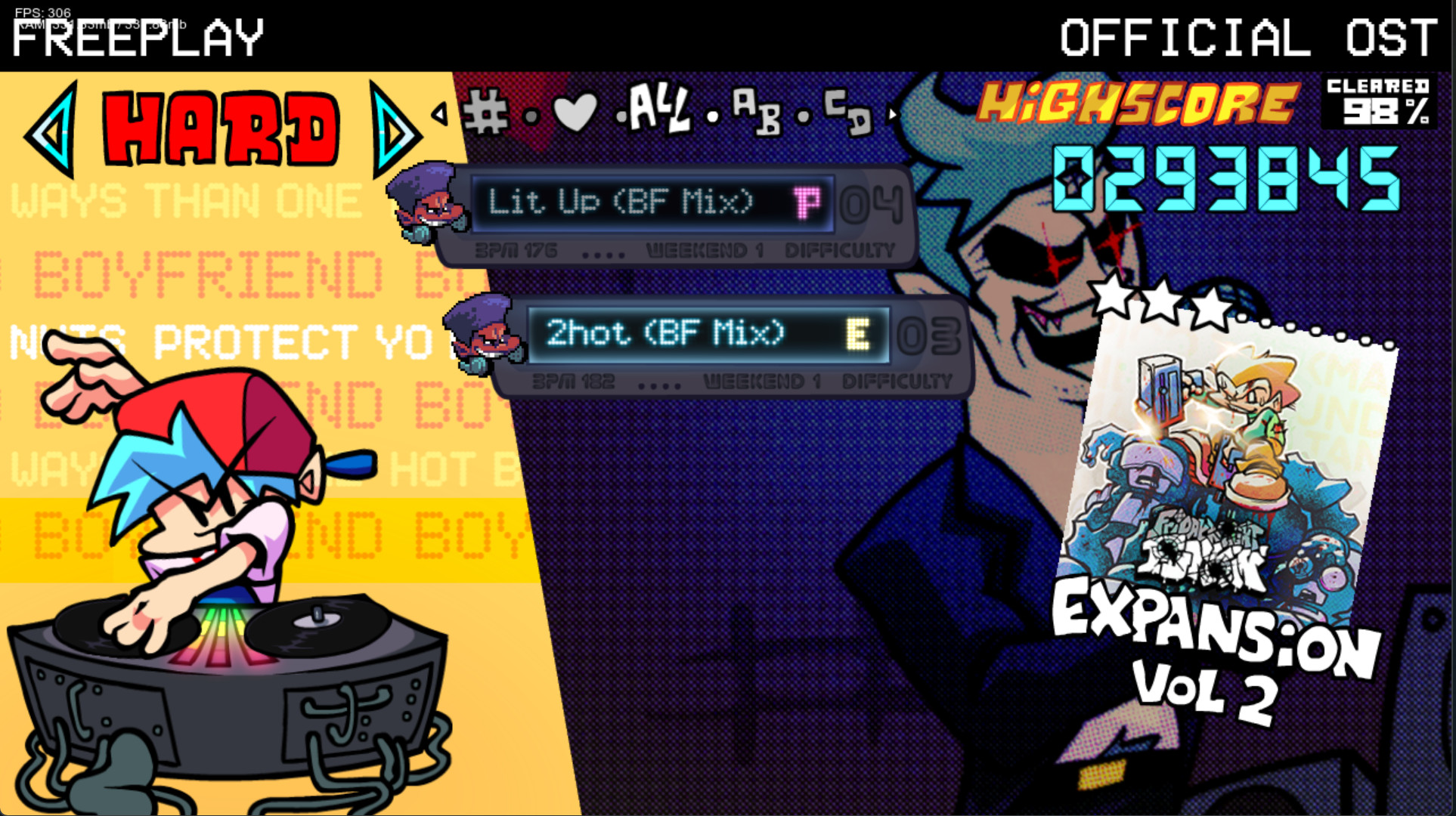 RixFX 2HOT GODCHART(The better one) Mod for Friday Night Funkin' | FNF Mods