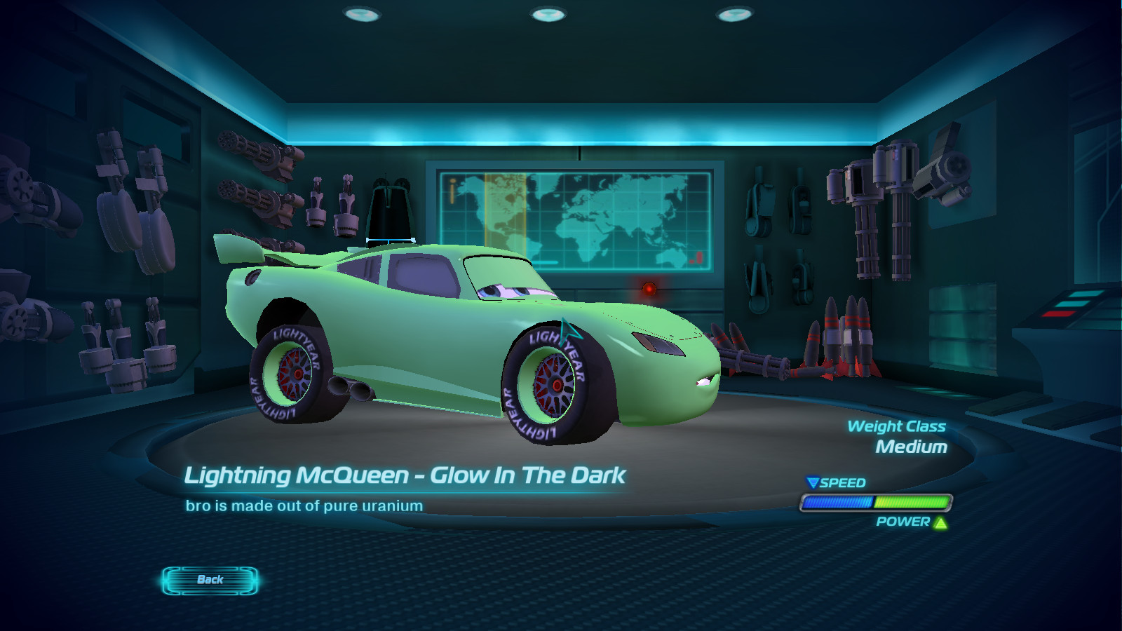 Lightning McQueen - Glow In The Dark Mod for Cars 2 | Cars 2 Mods
