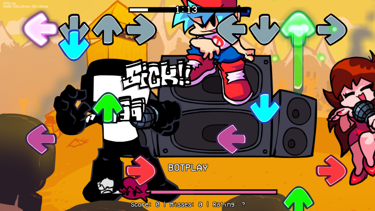 Friday Night Funkin UST: UGH (GF MIX) [RETR0 TAKE] Mod for Friday Night Funkin' | FNF Mods