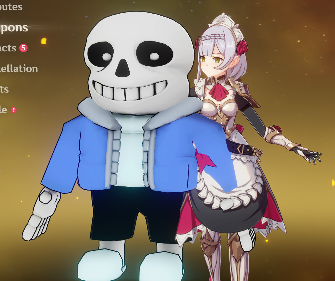 Sans (replaces Luxurious Sea Lord) Mod for Genshin Impact | GI Mods