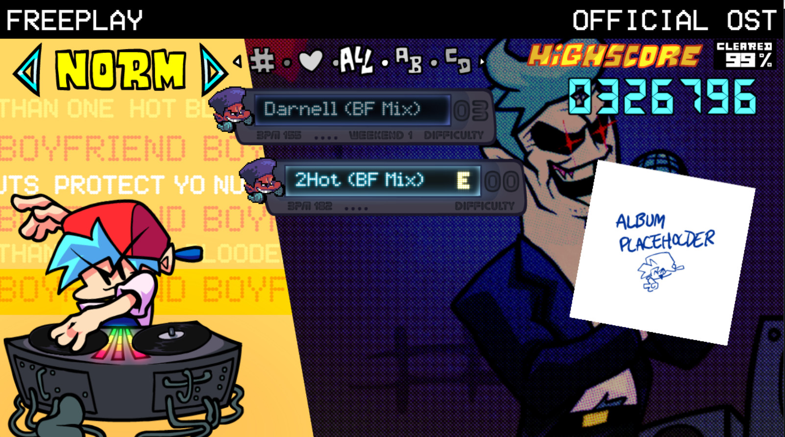 2Hot BF Mix [V-Slice Edition] Mod for Friday Night Funkin' | FNF Mods