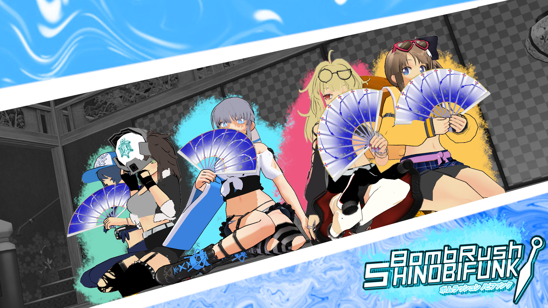 The Gessen pack (Senran Kagura ) Mod for Bomb Rush Cyberfunk | BRC Mods