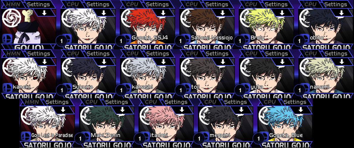 GFX PACK (EDITION GOJO) Mod for Super Smash Bros. Crusade | SSBC Mods