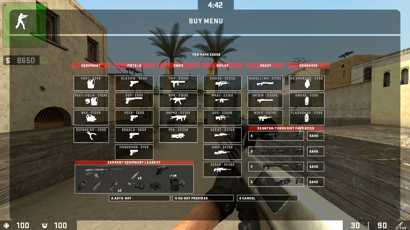 Vanilla Styled CS2 Buy Menu (Plus) Mod for Counter-Strike: Source | CS:S Mods