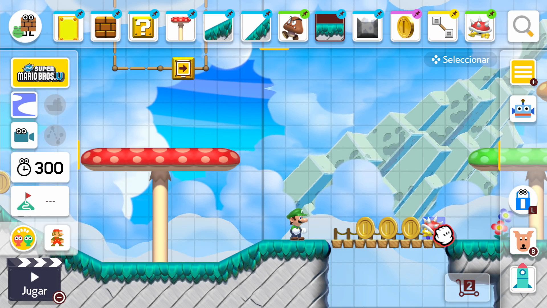 NSMBU Overworld Clouds Mod for Super Mario Maker 2 | SMM2 Mods