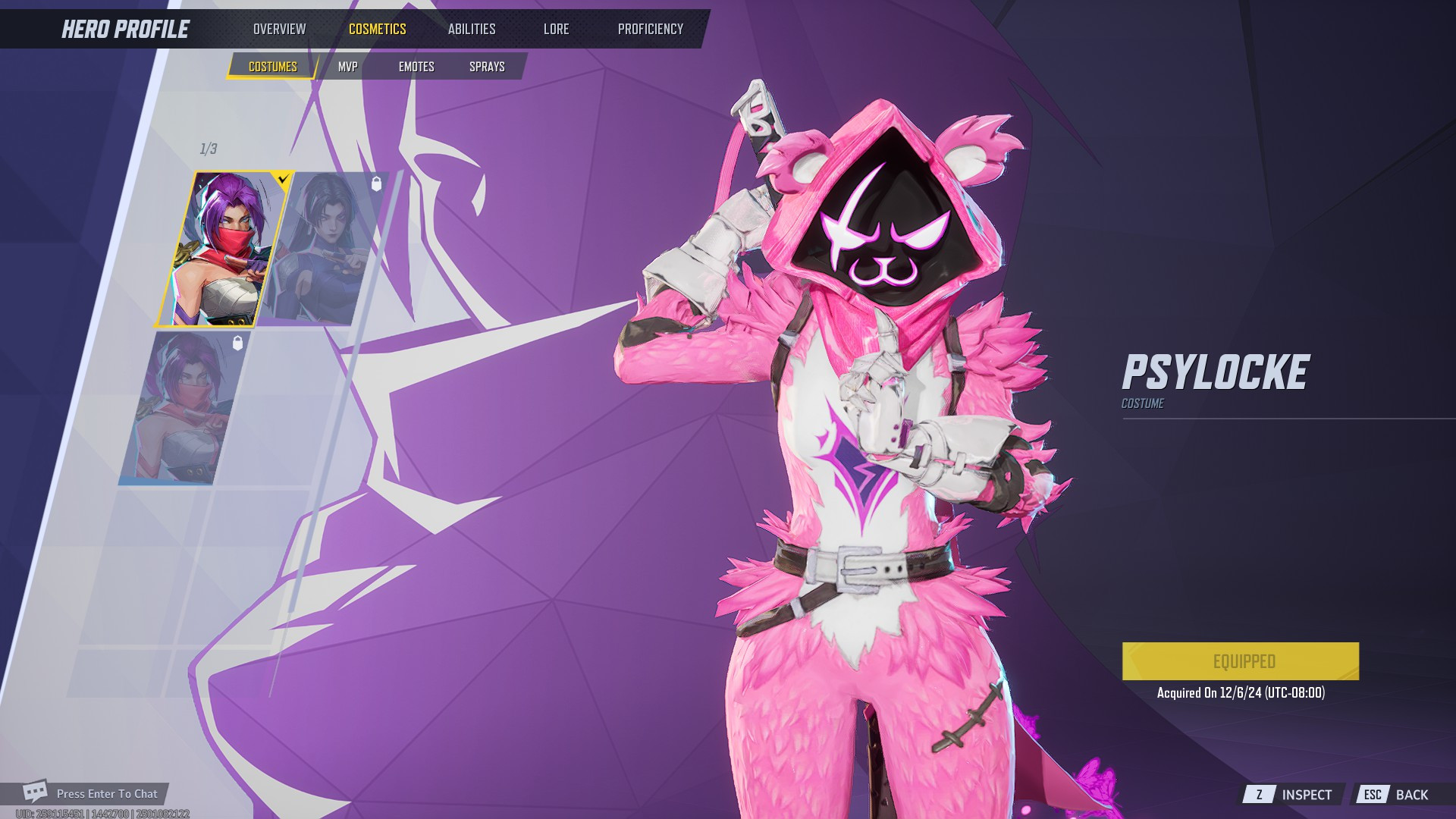 Pink Raven Team Leader over Psylocke Base Outfit Mod for Marvel Rivals ...