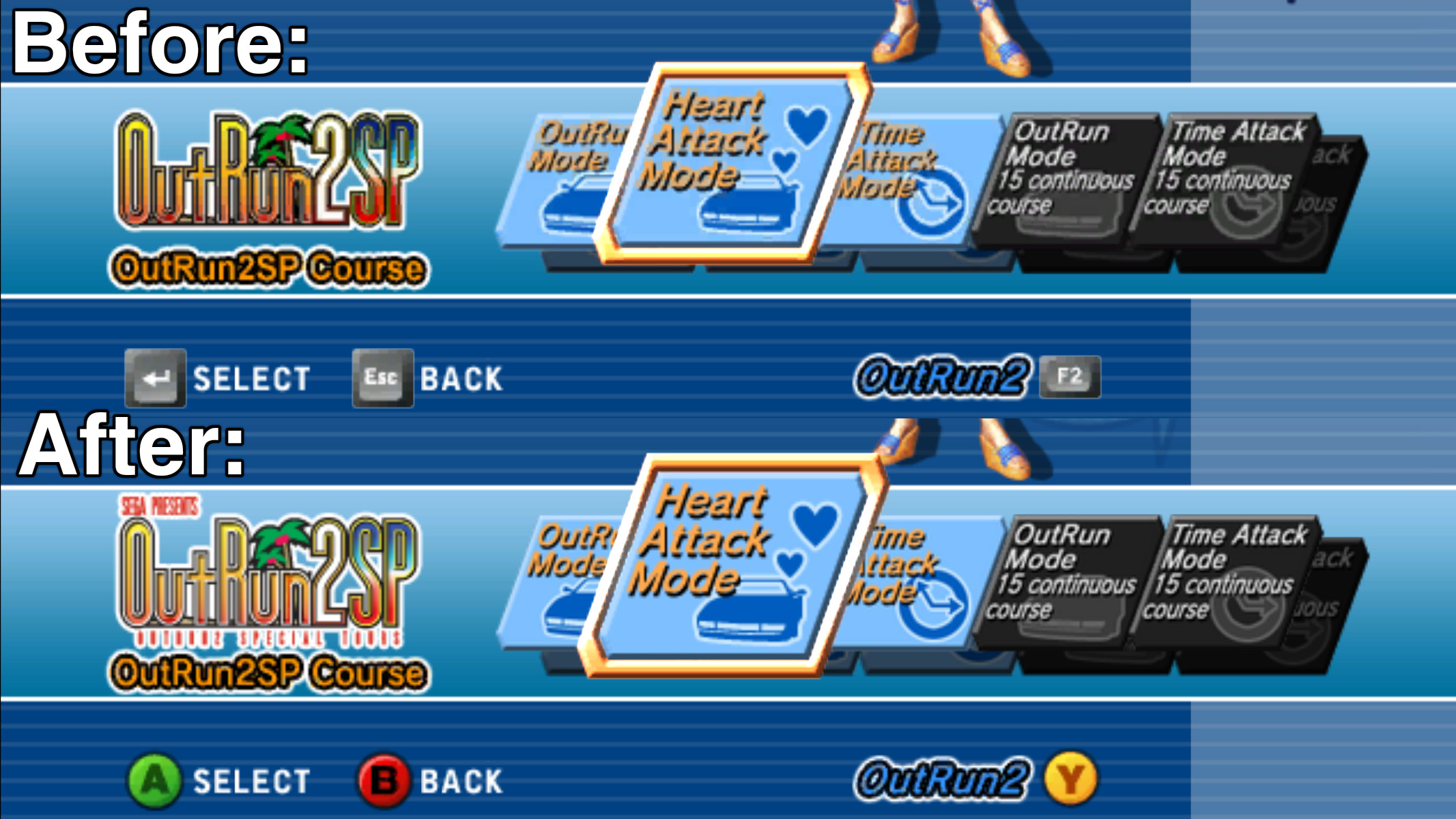 Comprehensive Sprite Fixes & Controller Prompts Mod for OutRun 2006 ...