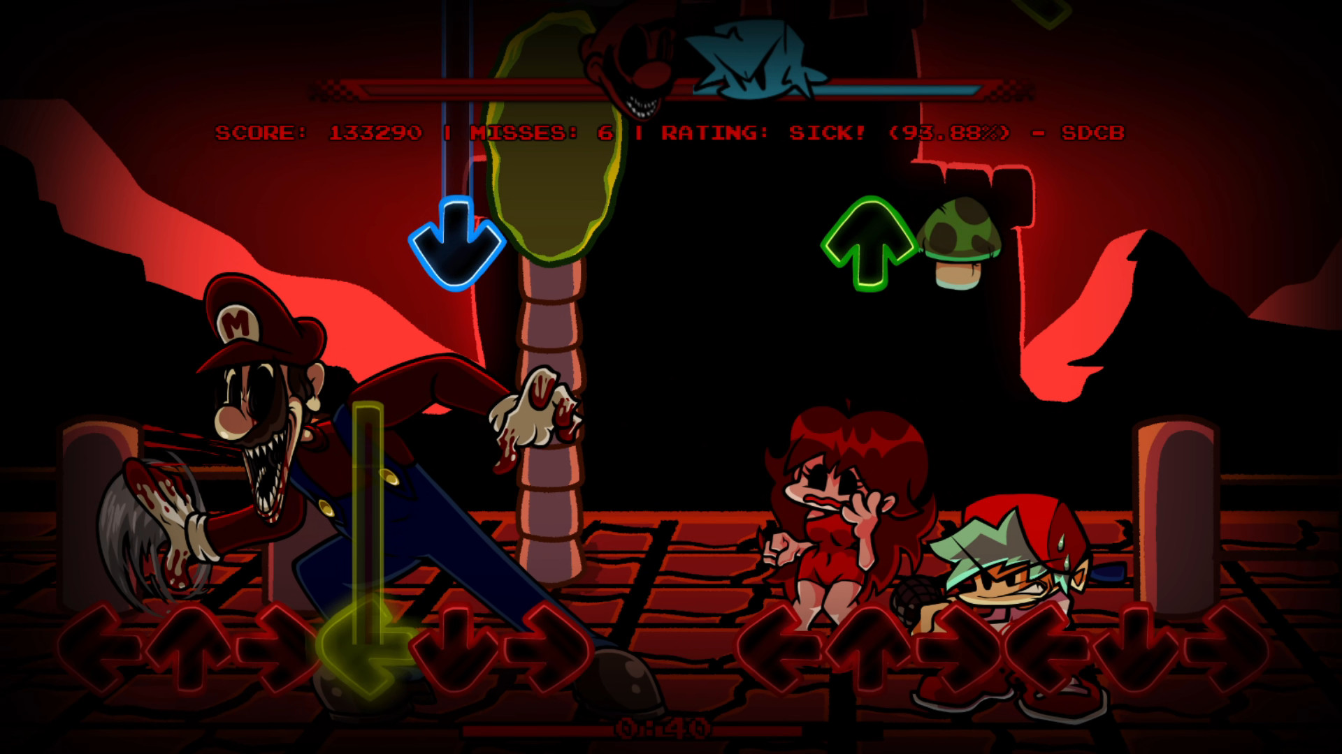 [SENSITIVE CONTENT] Mario's Madness V2 but port in 6k Mod for Friday Night Funkin' | FNF Mods