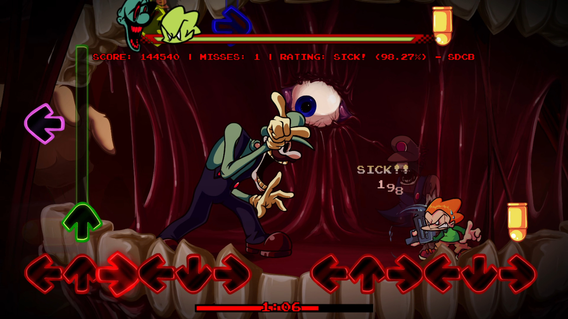 [SENSITIVE CONTENT] Mario's Madness V2 but port in 6k Mod for Friday Night Funkin' | FNF Mods