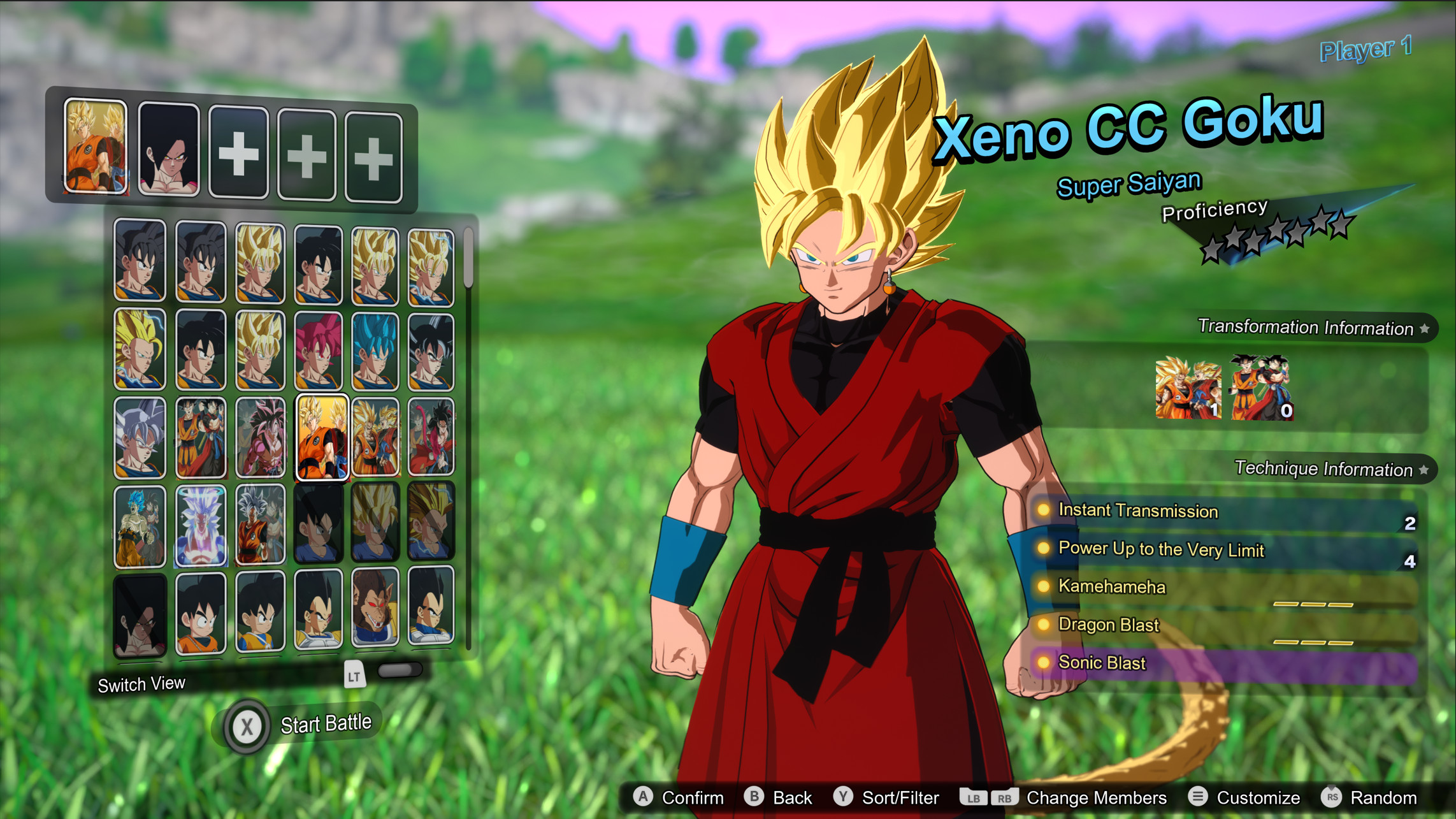 SDBH Goku² (CC and Xeno Goku Fusion) Mod for Dragon Ball: Sparking ...