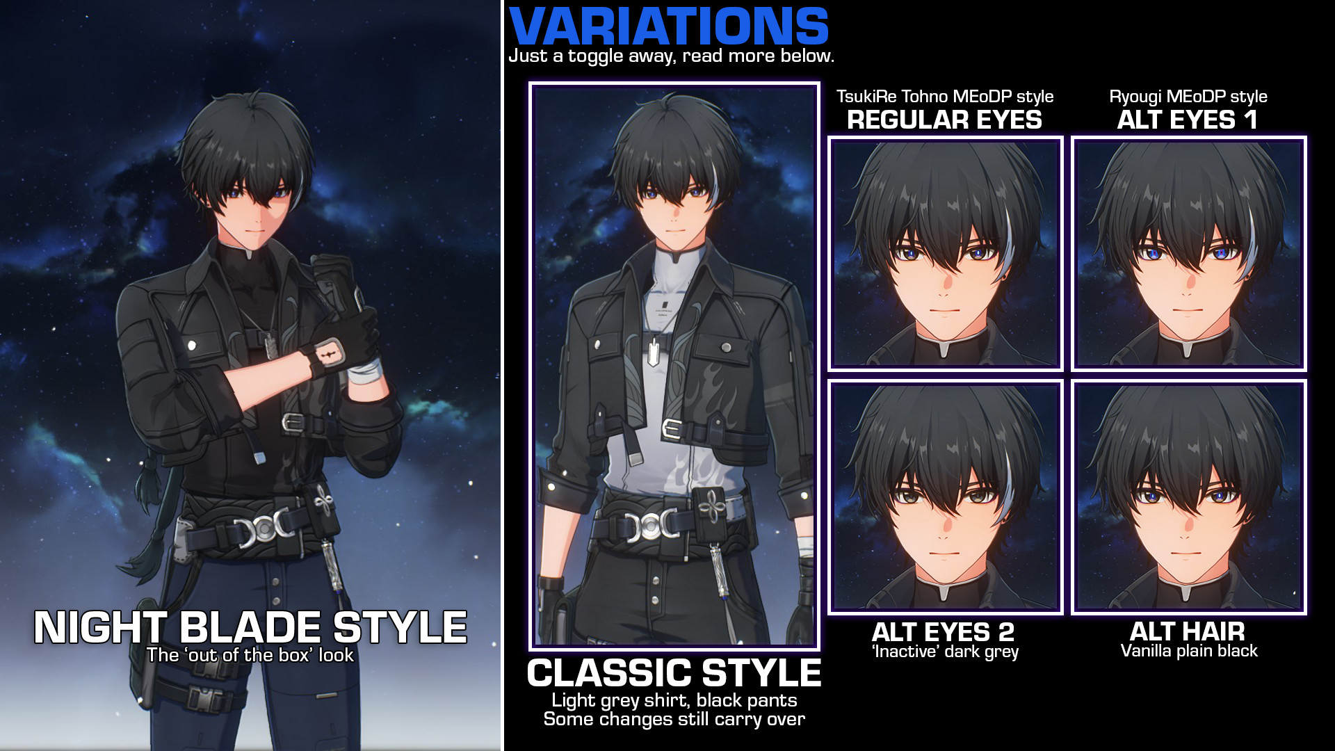 [M-Rover] "Night Blade" Re-texture Mod for Wuthering Waves | WuWa Mods