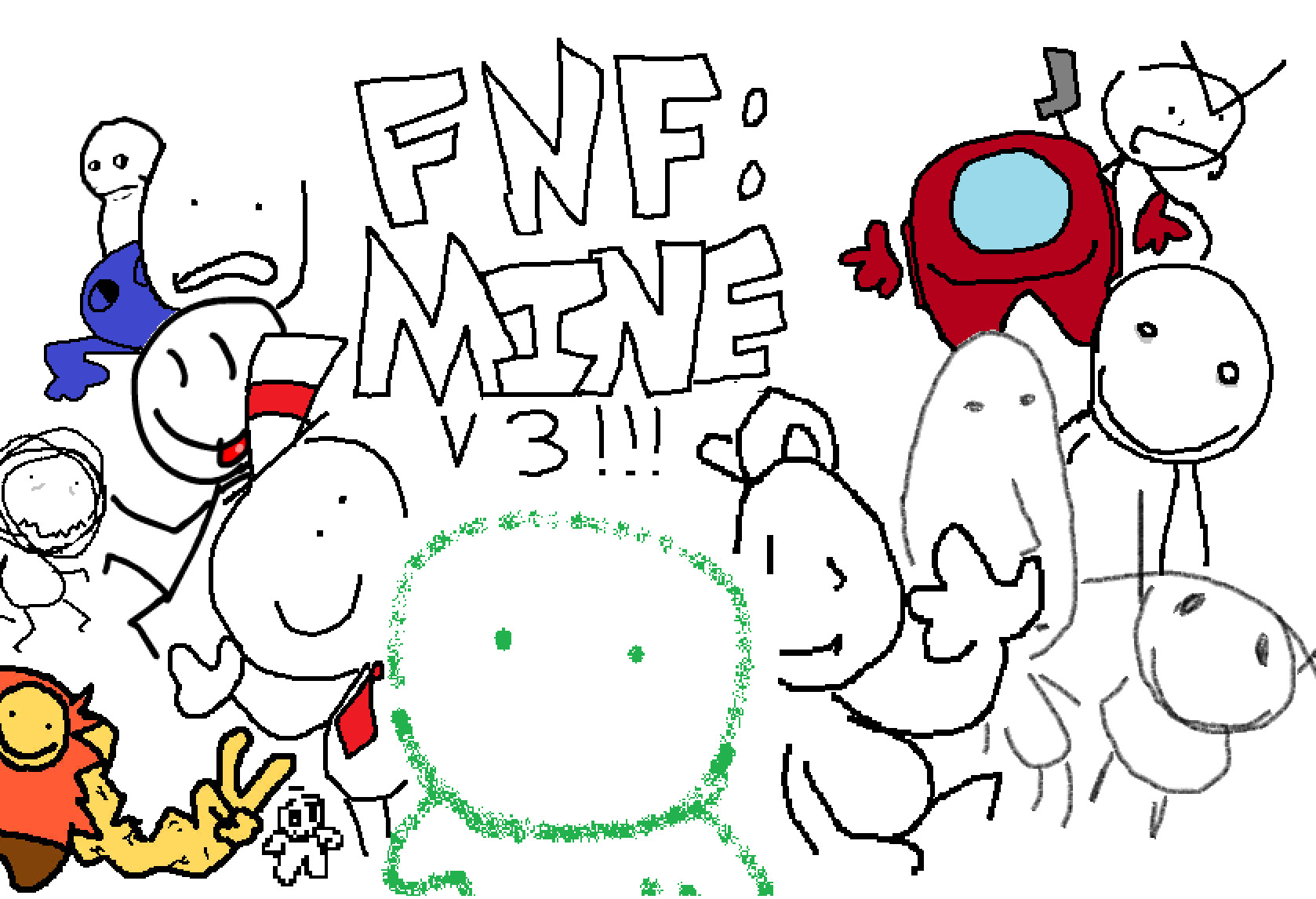fnf: mine Mod for Friday Night Funkin' | FNF Mods