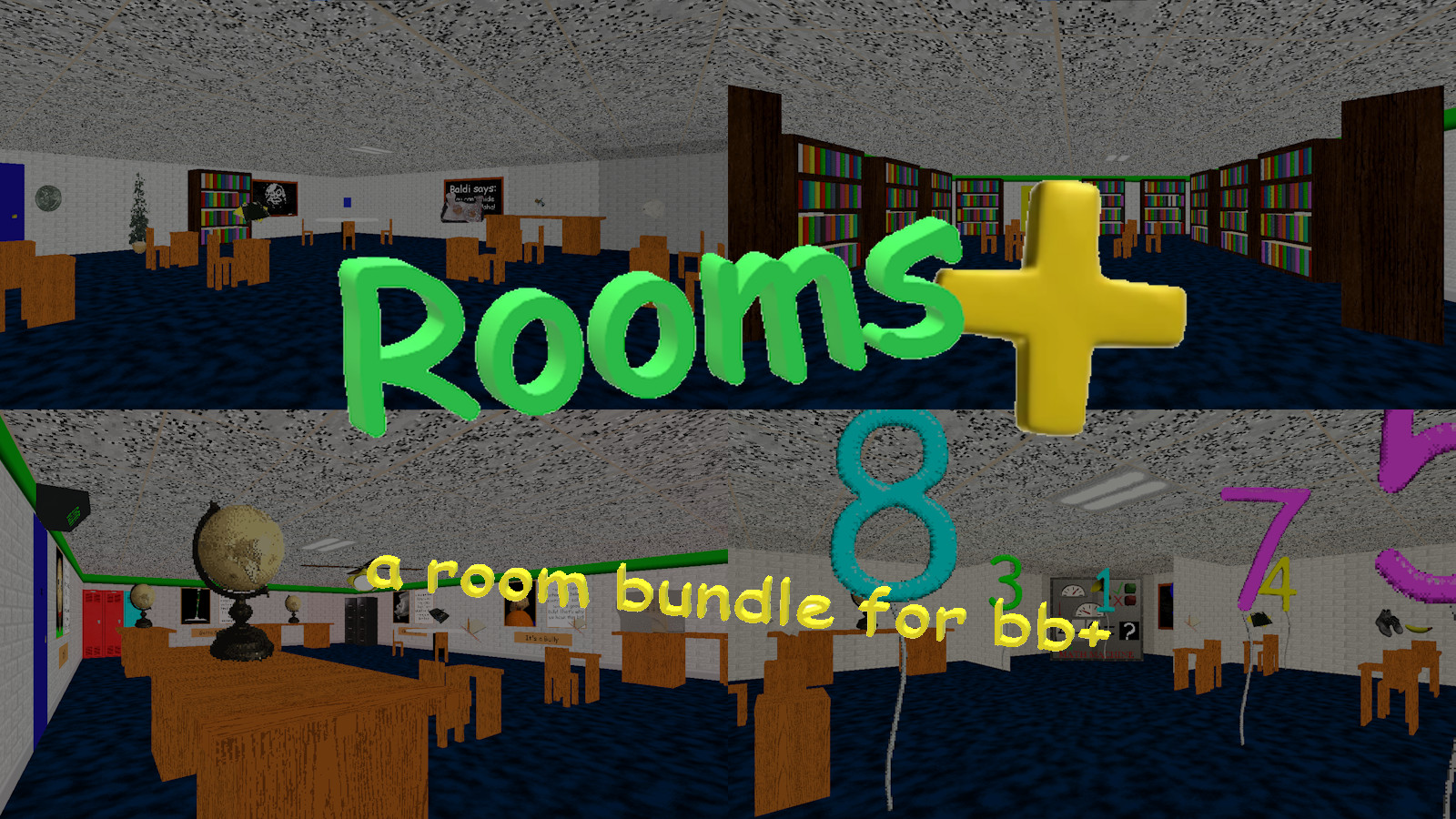 (0.11.X/CRL 1.2) Room Bundle: Rooms+ Mod for Baldi's Basics | Baldi Mods