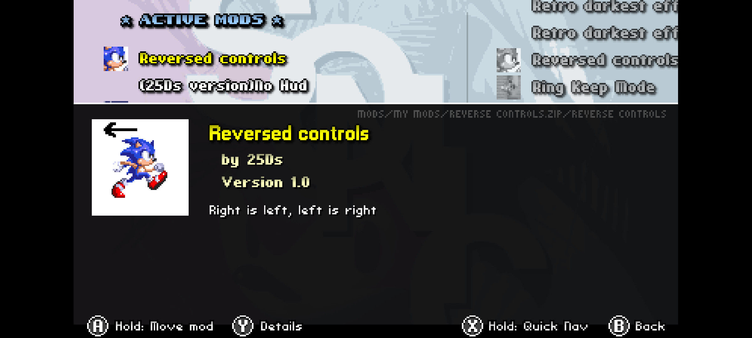 Reverse Controls Mod for Sonic 3 A.I.R. | S3AIR Mods