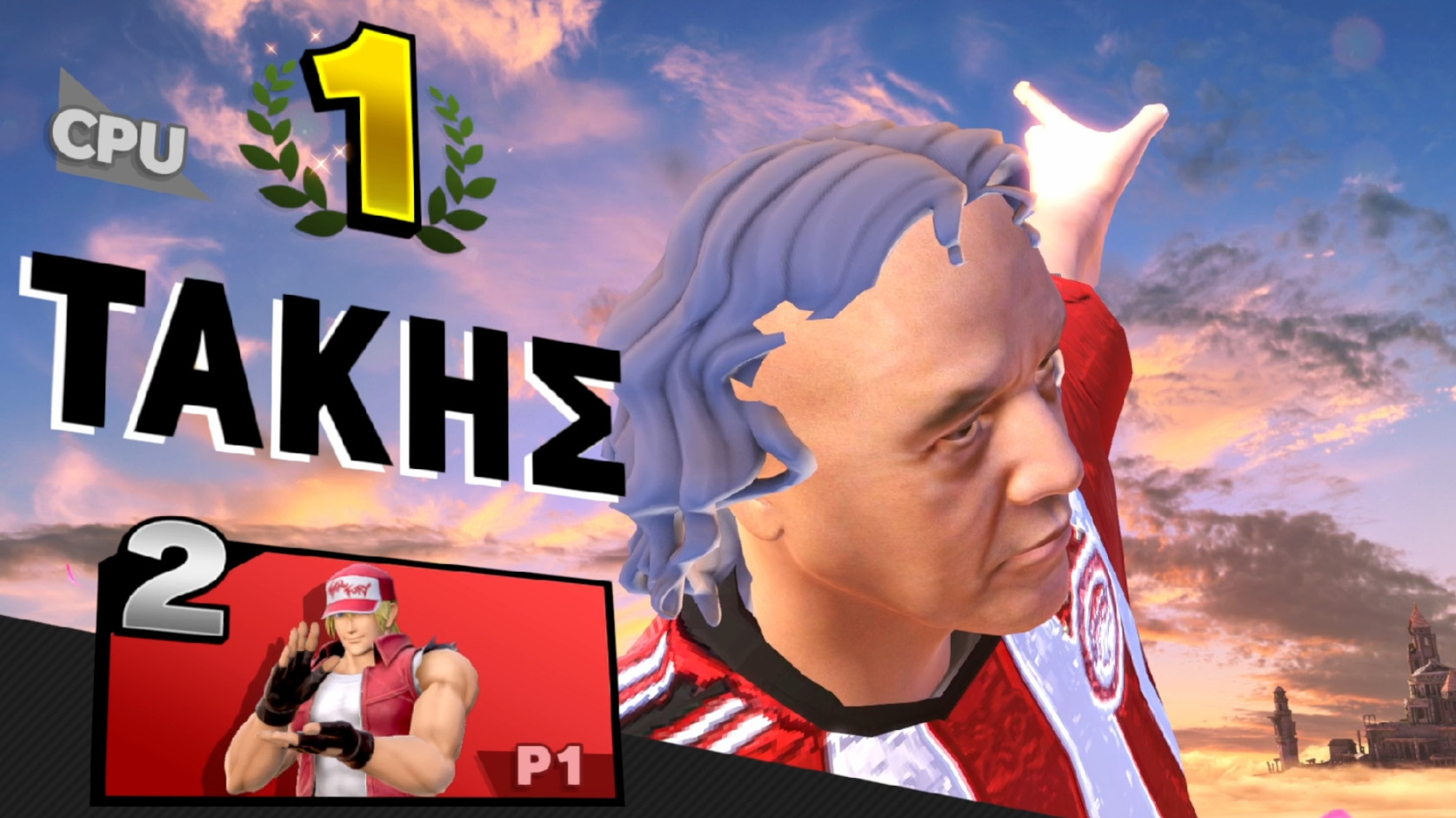 Takis Tsoukalas over Terry Mod for Super Smash Bros. Ultimate | SSBU Mods