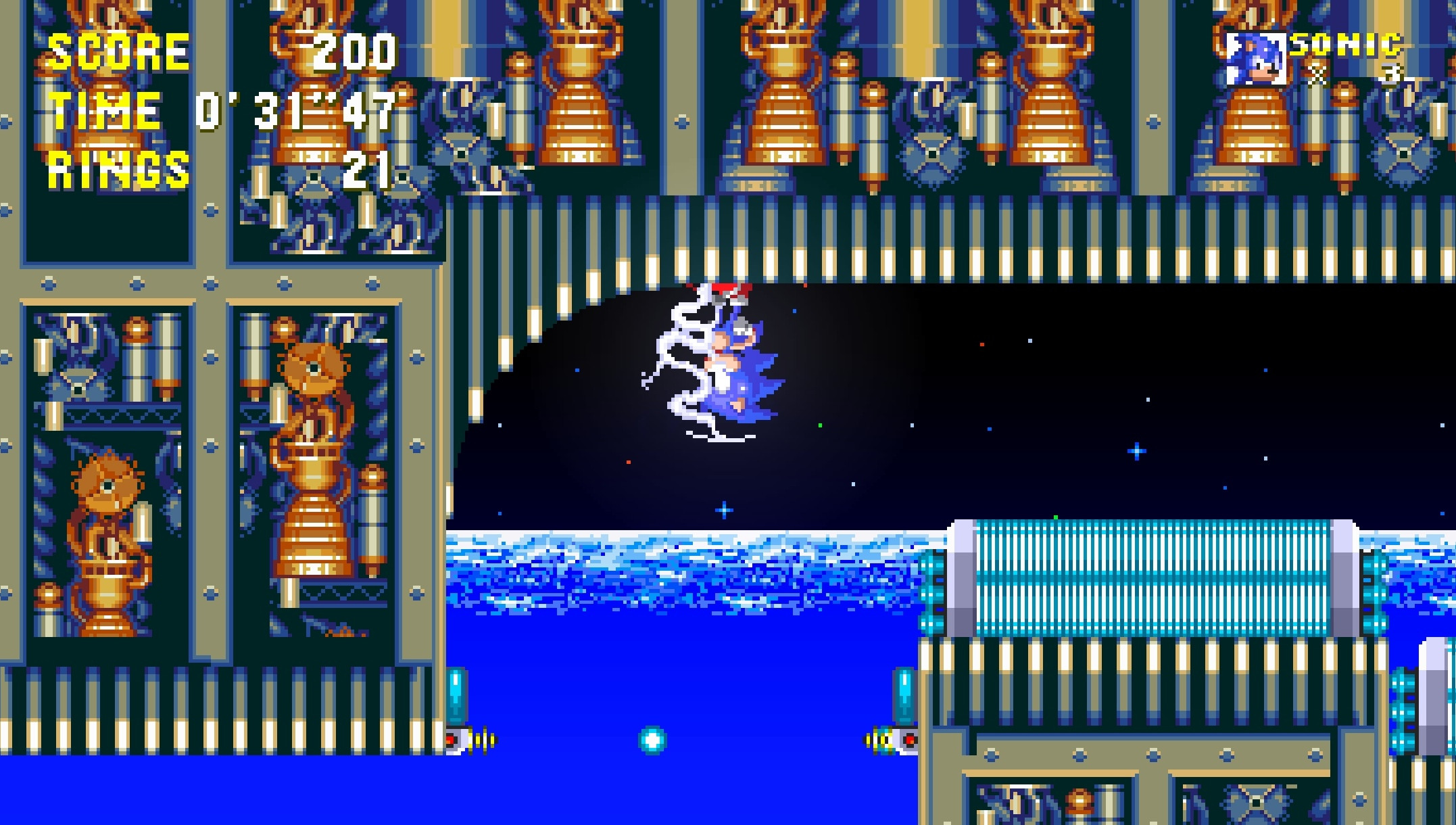 Sonic 2 Death Egg Background Over Death Egg Act 2 Mod for Sonic 3 A.I.R ...