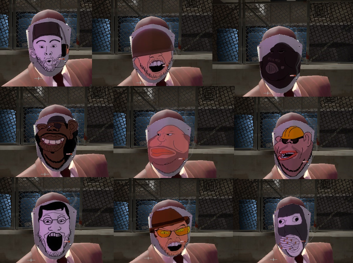 Soy Wojak Spy Masks Mod for Team Fortress 2 | TF2 Mods