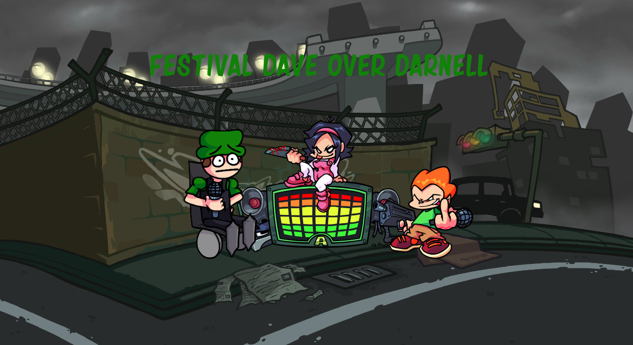 Festival Dave over Darnell Mod for Friday Night Funkin' | FNF Mods