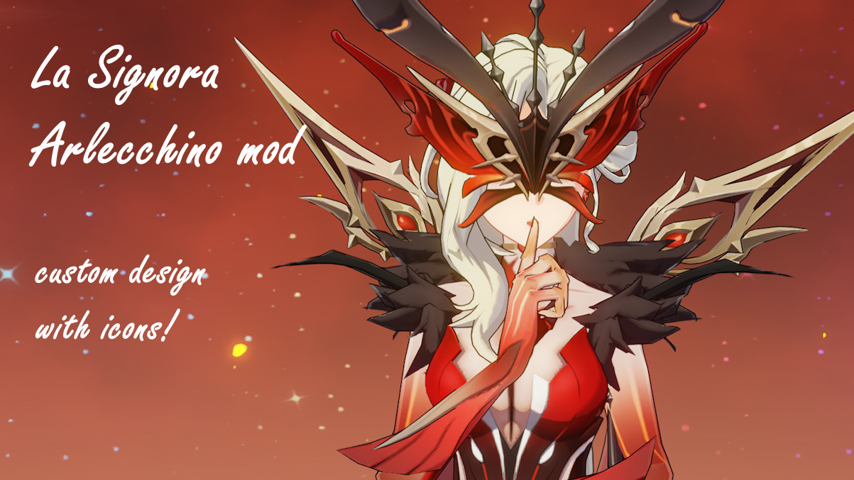 Signora CWOF over Arlecchino Mod for Genshin Impact | GI Mods