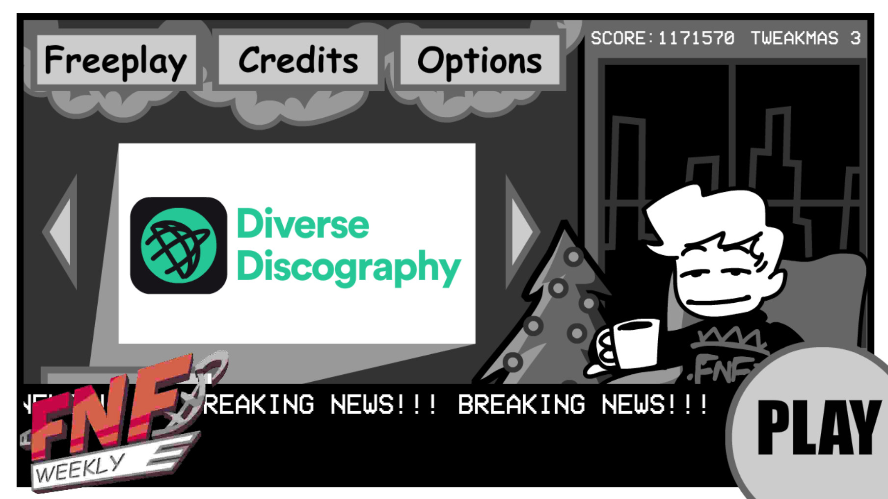 FNF Weekly: Tweakmas [DIVERSE DISCOGRAPHY] Mod for Friday Night Funkin ...