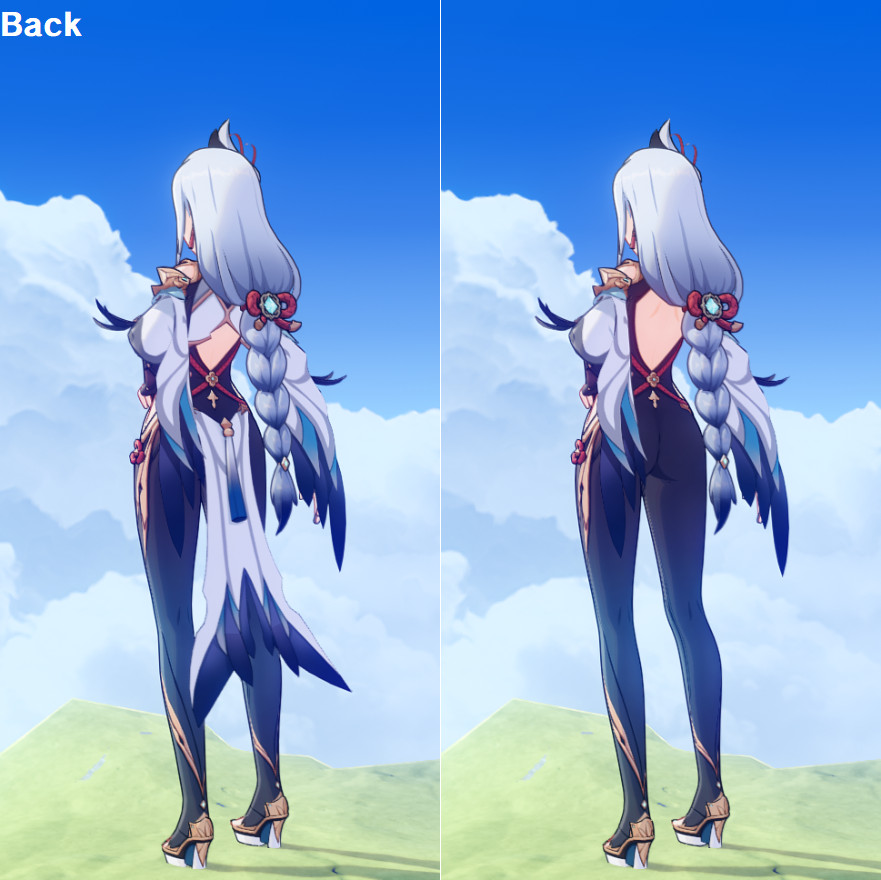 Shenhe without curtain Mod for Genshin Impact | GI Mods