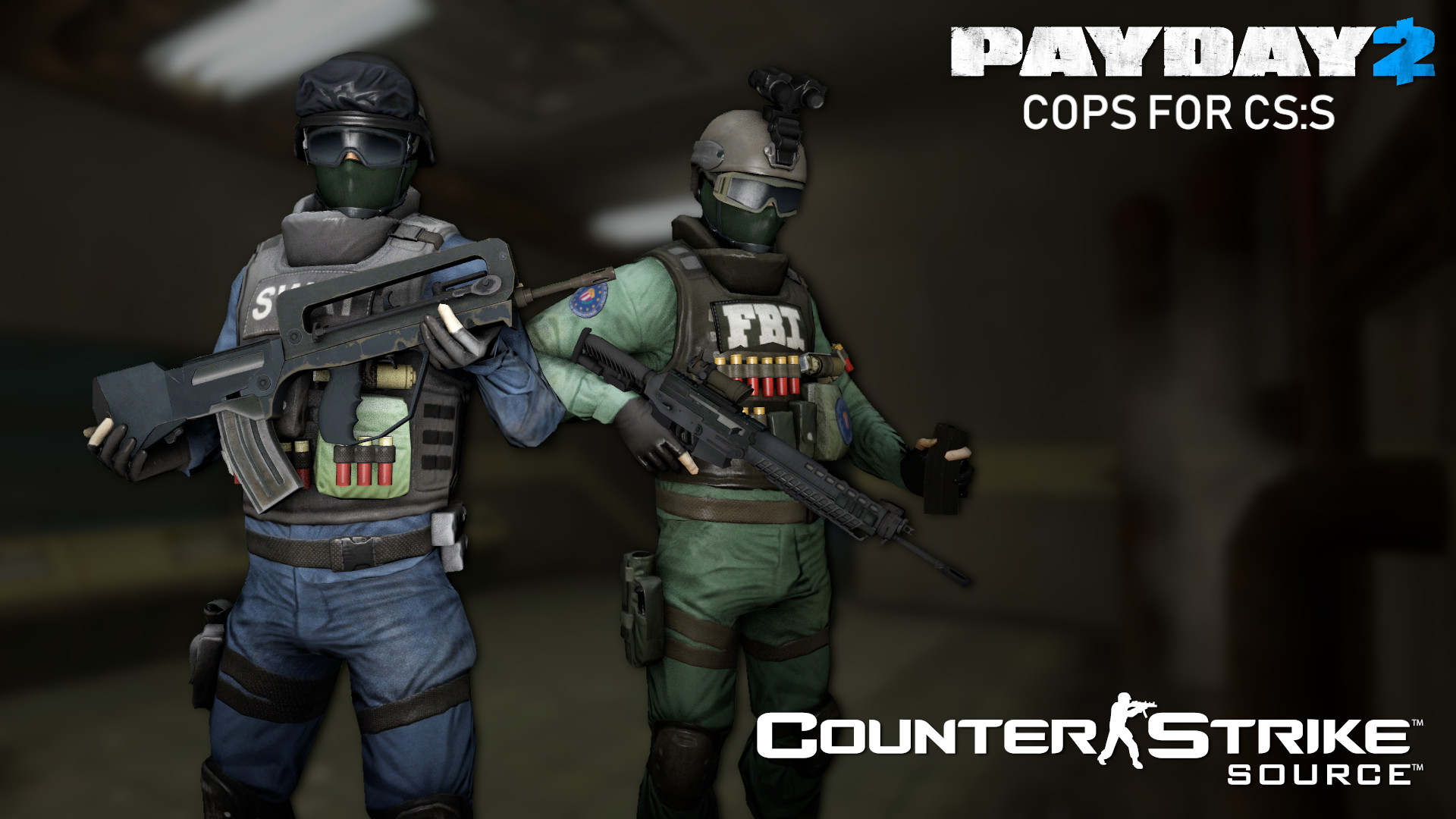 PAYDAY 2 Police CT Pack Mod for Counter-Strike: Source | CS:S Mods
