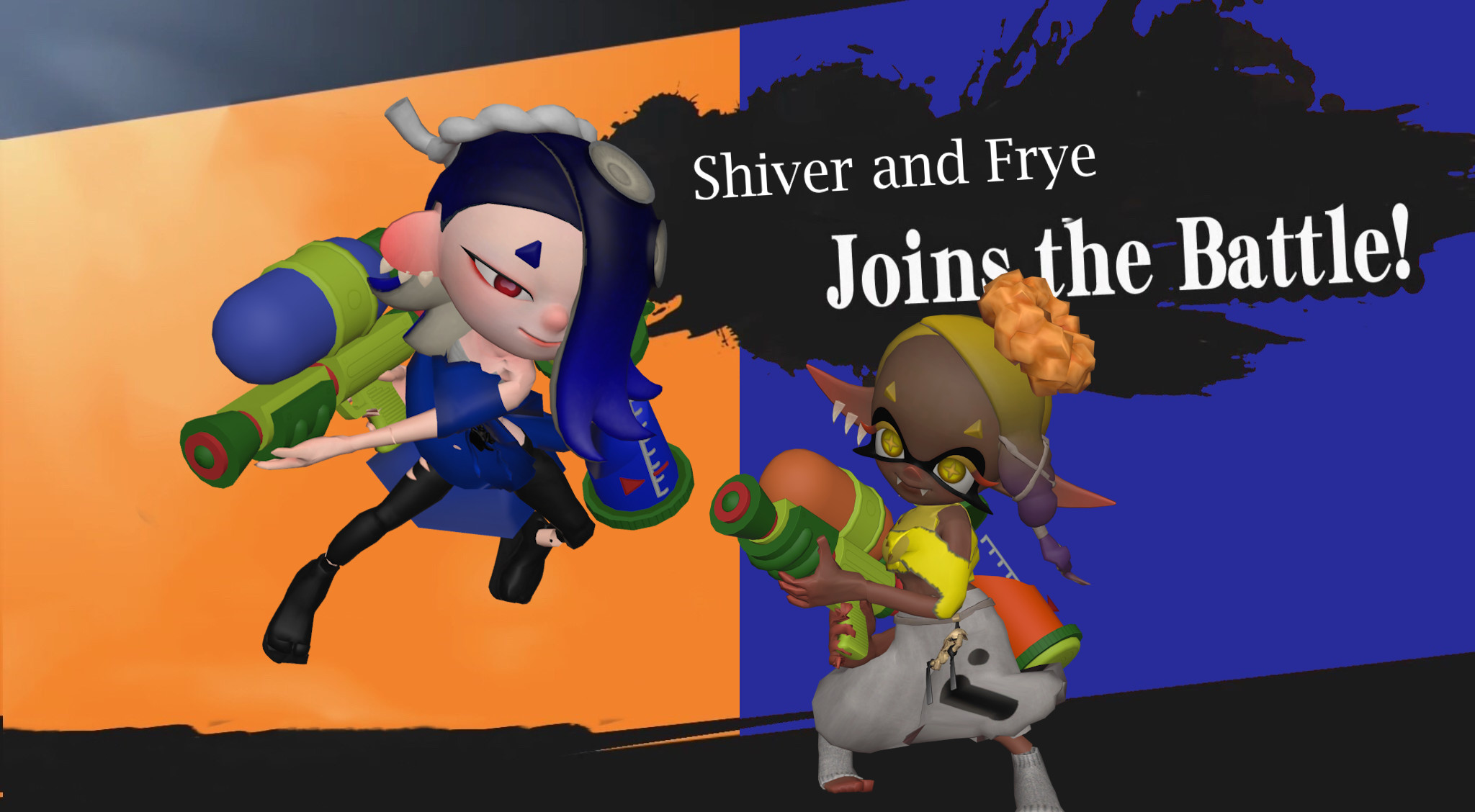 Shiver and Frye from Splatoon over Inkling Mod for Super Smash Bros ...