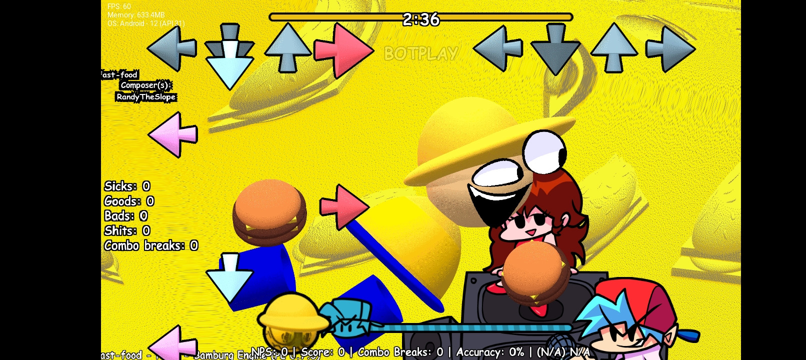 Vs bamburg adventure burger Mod for Friday Night Funkin' | FNF Mods