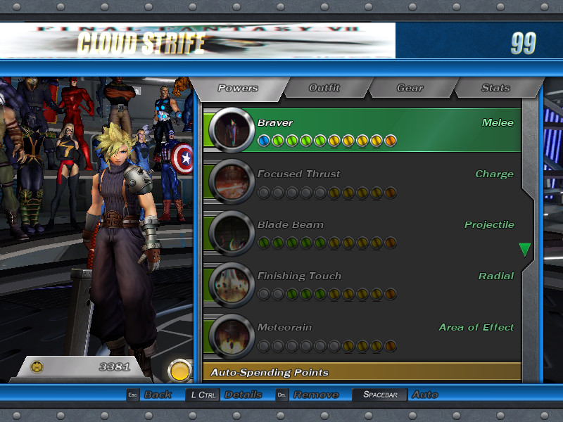 Cloud Strife (Final Fantasy) Mod for Marvel: Ultimate Alliance | MUA Mods