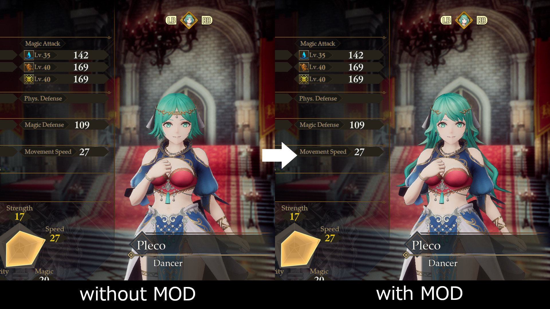 Change Hairstyle Dancer Mod for Romancing SaGa 2: Revenge of the Seven | RomaSaGa2R Mods