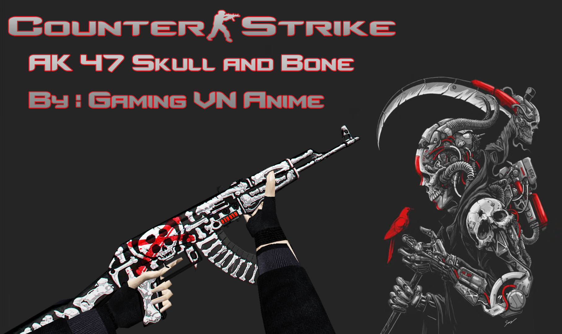 AK-47 Skull and Bone Mod for Counter-Strike 1.6 | CS1.6 Mods