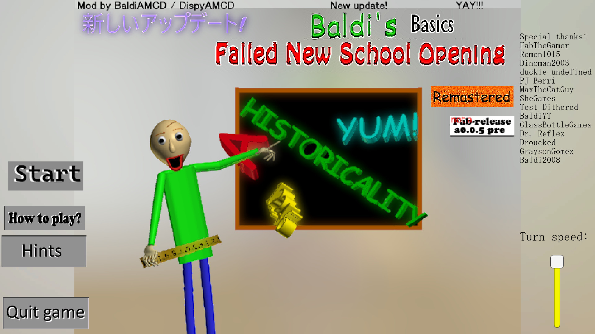 BAEiaFSR 0.0.5a Fast Edition Mod for Baldi's Basics | Baldi Mods