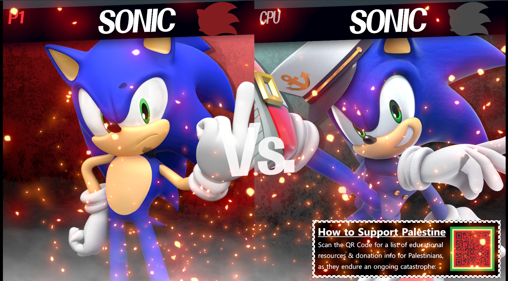 [SENSITIVE CONTENT] Sonic Middle Finger UI Mod for Super Smash Bros. Ultimate | SSBU Mods