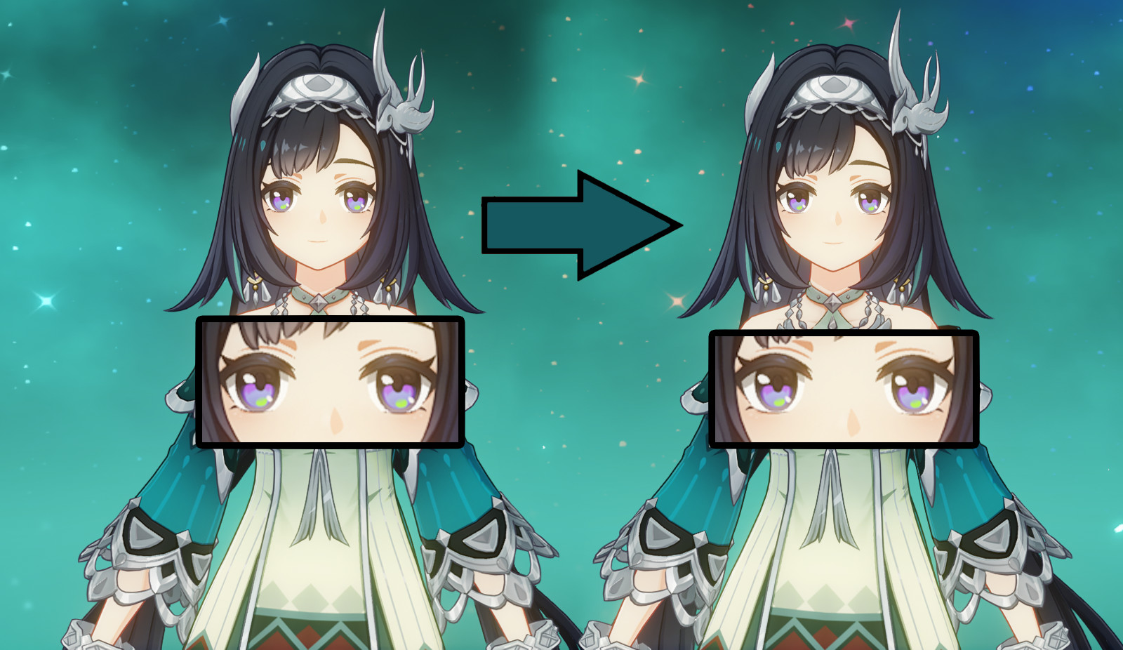 LanYan eye toucheup Mod for Genshin Impact | GI Mods