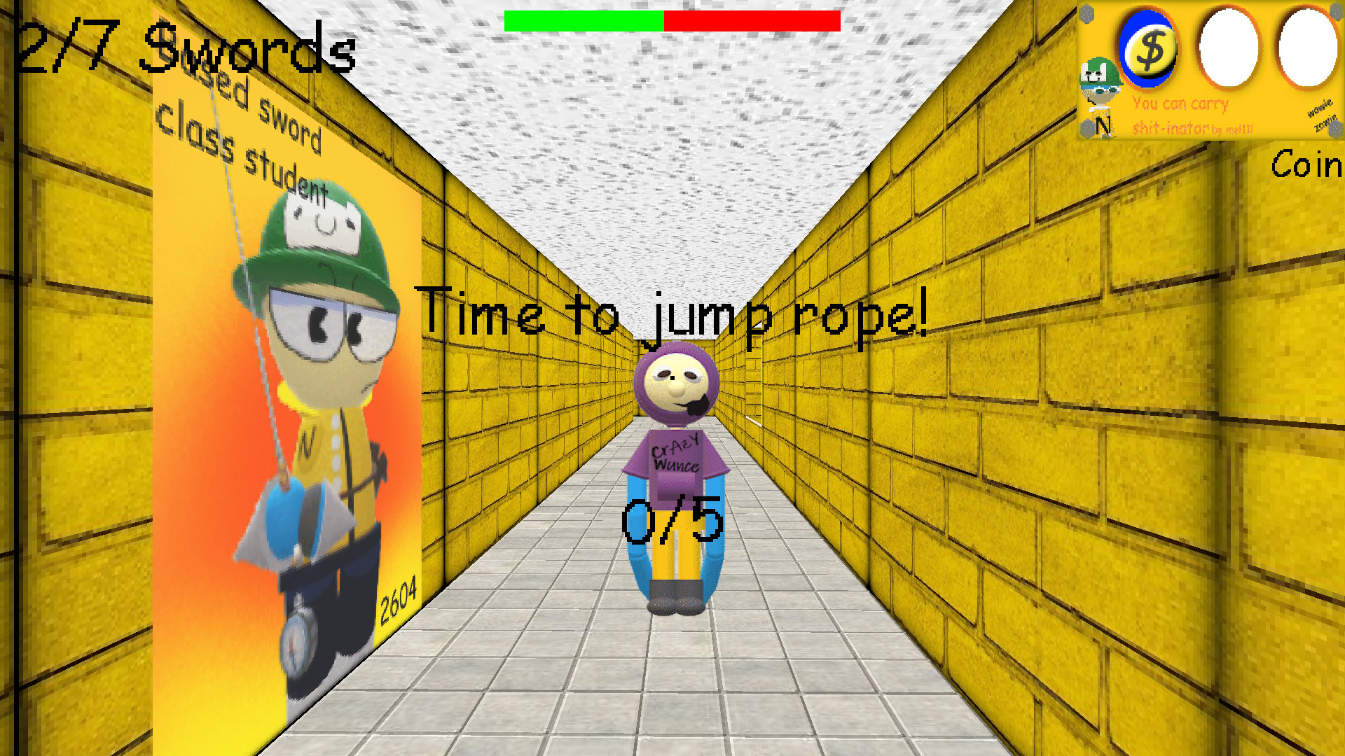 Mr. N's Sword Collecting Game Mod for Baldi's Basics | Baldi Mods