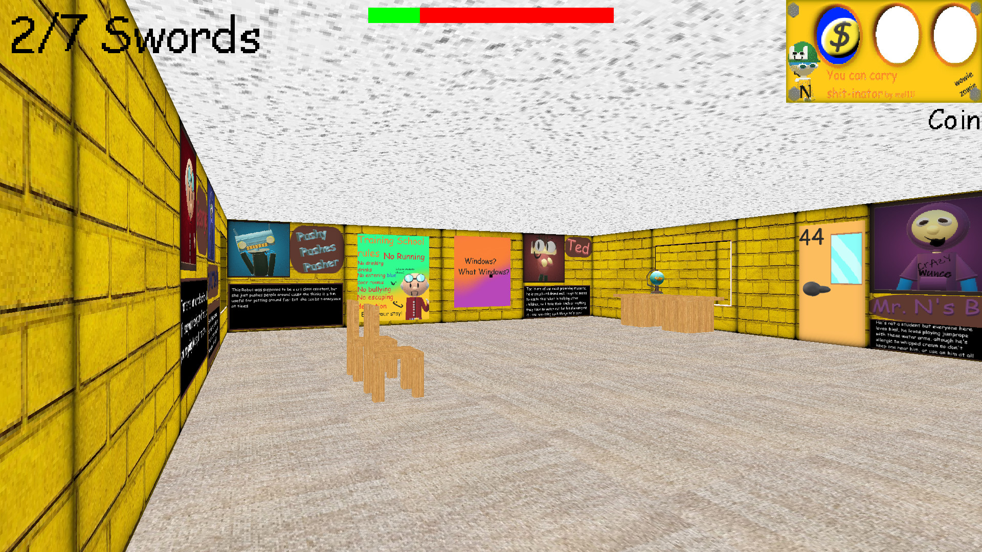 Mr. N's Sword Collecting Game Mod for Baldi's Basics | Baldi Mods