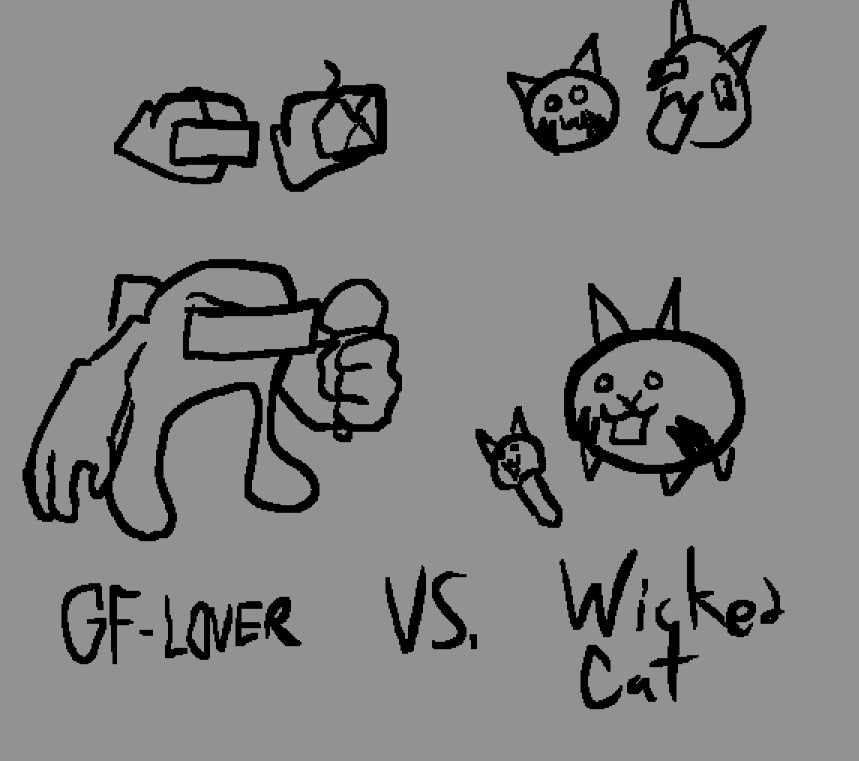 FRIDAY NIGHT FUNKIN':WICKED CAT VS GFLOVER Mod for Friday Night Funkin' | FNF Mods