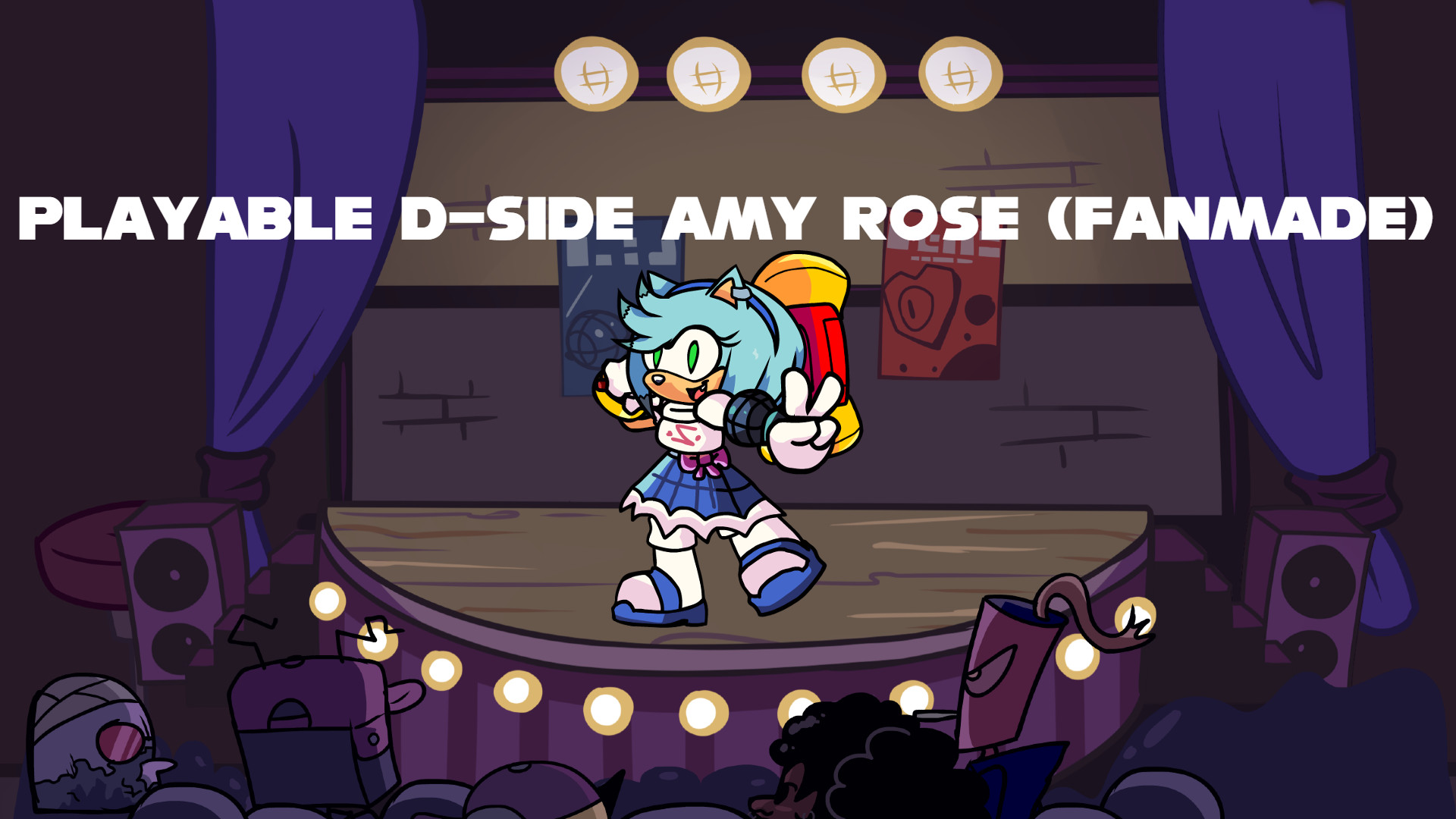 Playable D-Side Amy Rose (FanMade) + FLA Mod for Friday Night Funkin ...