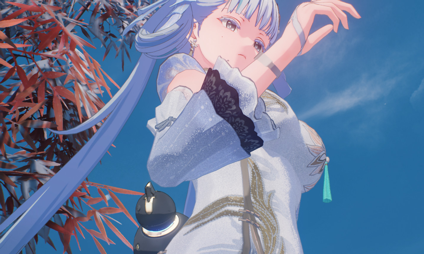 Jinhsi wearing Jinwu's cheongsam Mod for Wuthering Waves | WuWa Mods