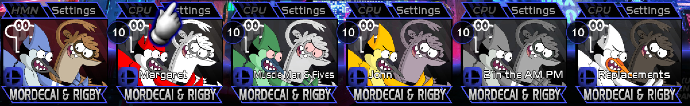 Mordecai & Rigby (Toon All-Star Slam/Regular Show) Mod for Super Smash ...